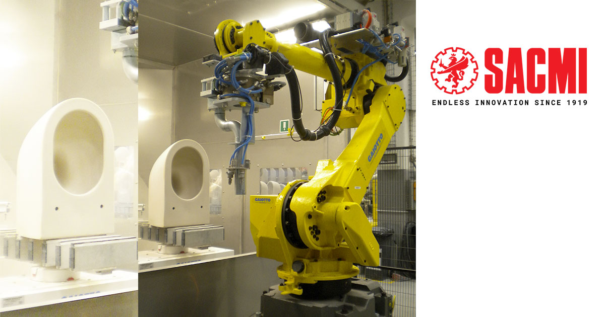 SACMI RobotClean, fully automated sanitaryware finishing | SACMI